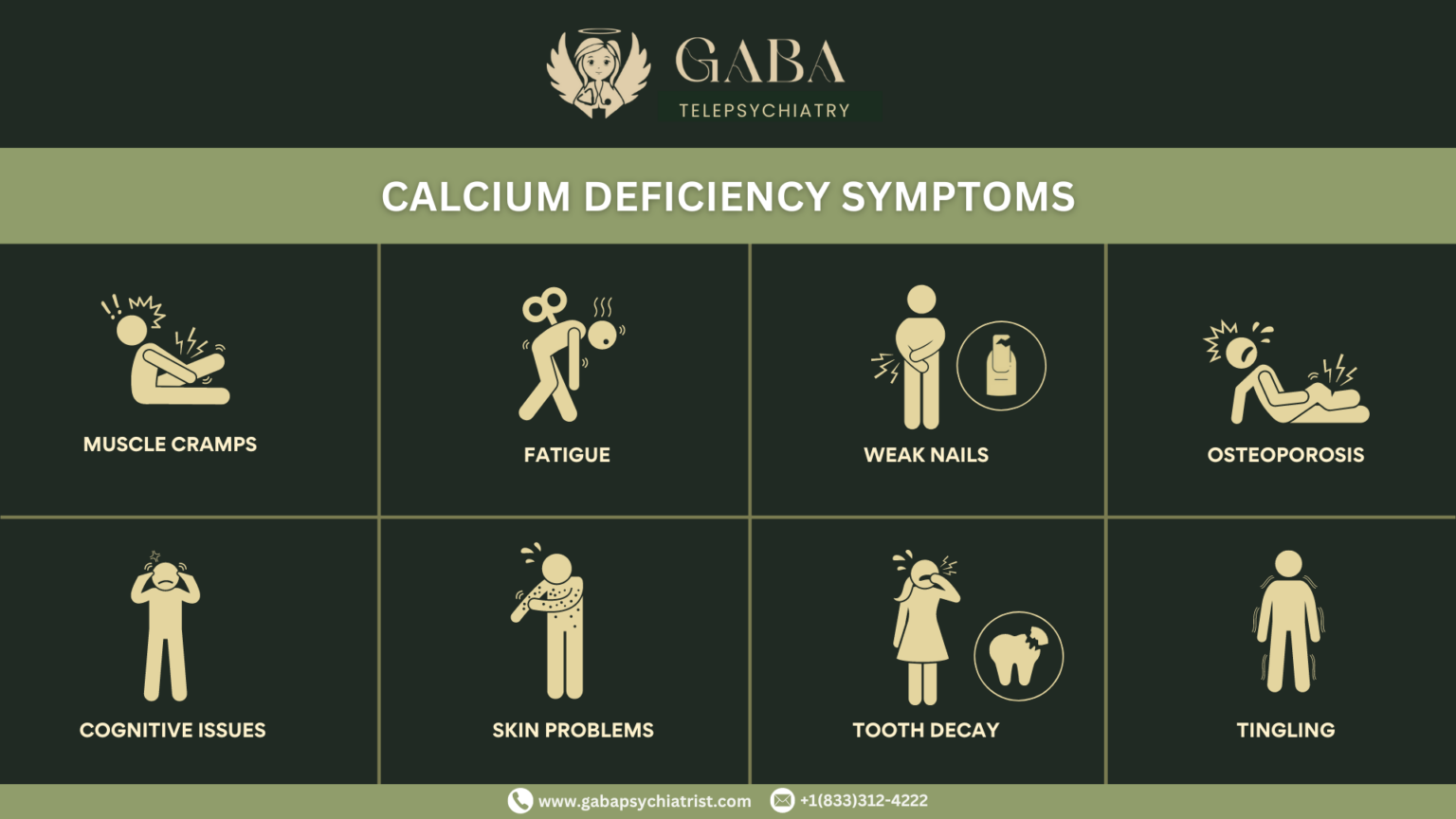 Calcium Deficiency Symptoms - Gaba Online Psychiatrist